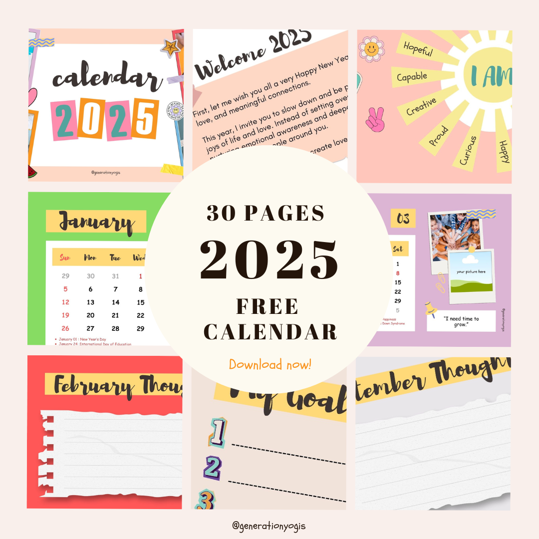 January-2025 Calendar-Freebie - Generation Yogis
